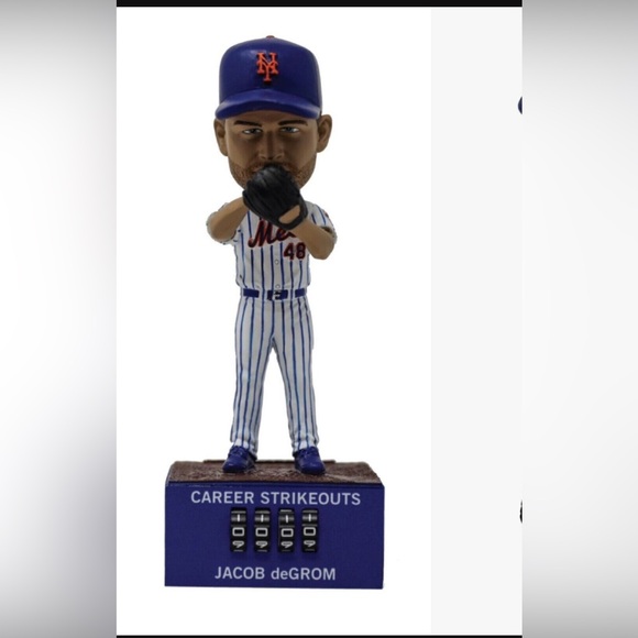 New York Mets | Other | Jacob Degrom Bobblehead Ny Mets Career ...